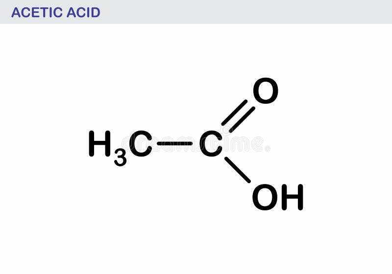 Azijnzuurmolecule. Azijn is Een Waterige Oplossing Van Azijnzuur ...