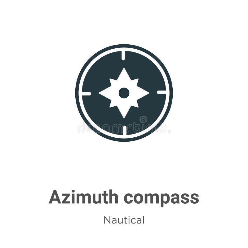 Azimuth Compass Outline Vector Icon. Thin Line Black Azimuth Compass ...