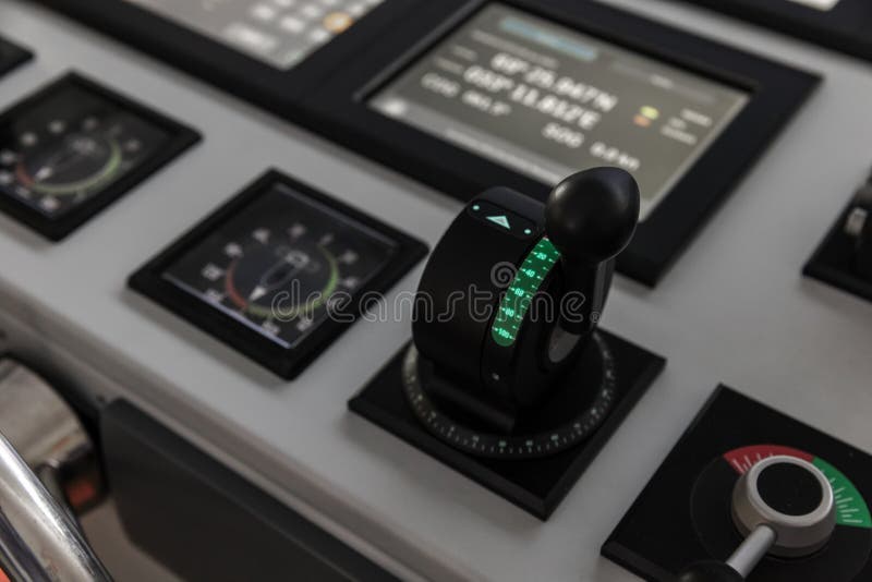 Azimuth Thruster Control Levers, Equipment of a Tug Boat Stock Image ...