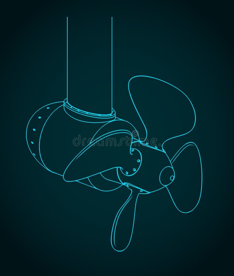 Azimuth Thruster Isometric Blueprint Stock Illustration - Illustration ...