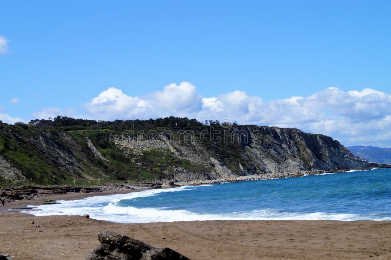 Azkorri beach stock photo. Image of gorrondatxe, nature - 89268300