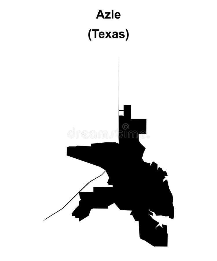 Azle outline map stock illustration. Illustration of blank - 357642197
