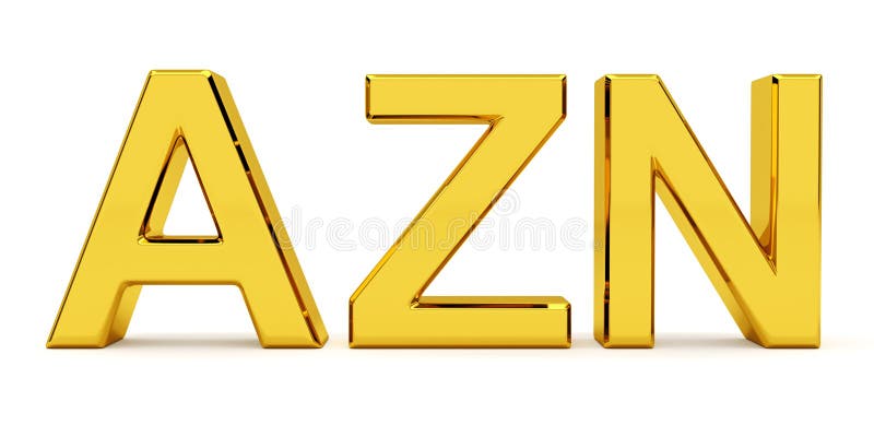 AZN Azerbaijani Manat Currency Code Stock Illustration - Illustration ...