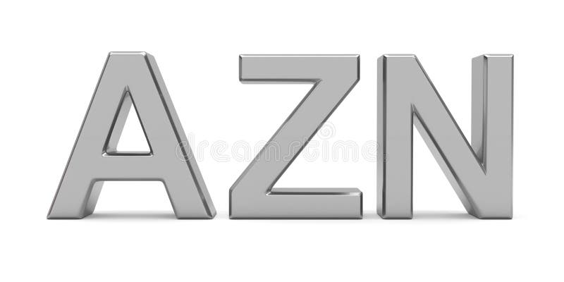 AZN Azerbaijani Manat Currency Code Stock Illustration - Illustration ...