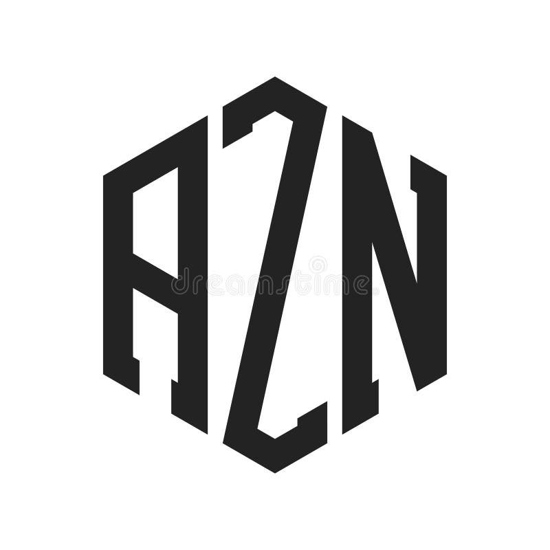 AZN Logo Design. Initial Letter AZN Monogram Logo Using Hexagon Shape ...