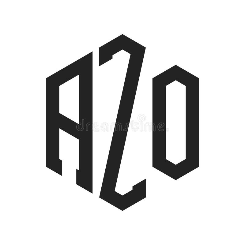 AZO Logo Design. Initial Letter AZO Monogram Logo Using Hexagon Shape ...