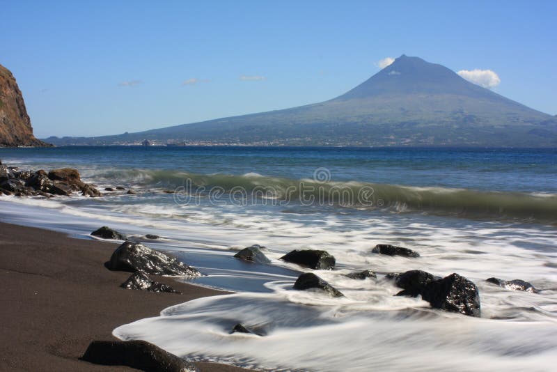 Azorean Beach stock image. Image of island, landscape - 16292367