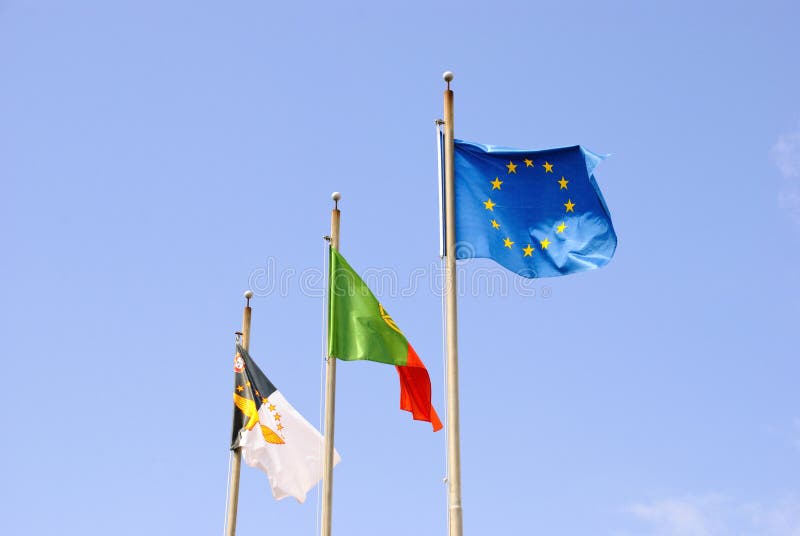 Azorean flag stock image. Image of flag, island, white - 25987635