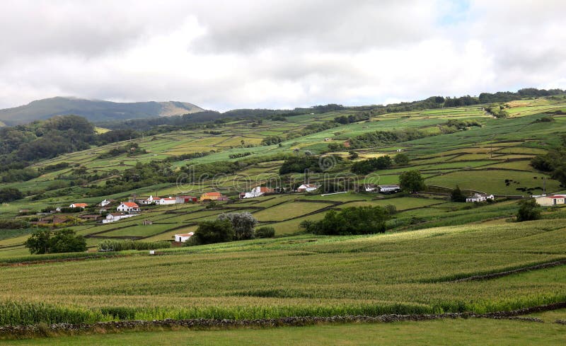 Azores,Terceira Island,view of an Interesting Landscape. Stock Image ...