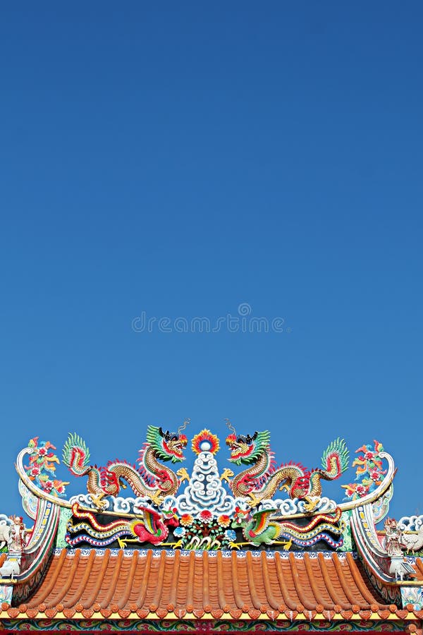 Azotea china del templo foto de archivo. Imagen de continuar - 17276332