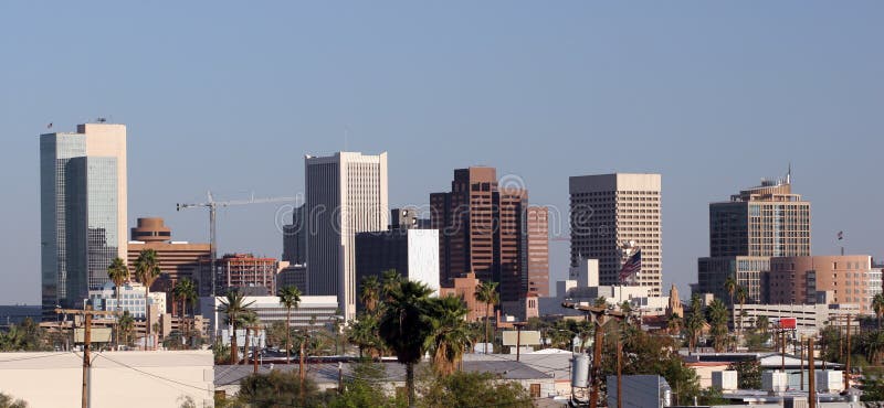 Azoteas De Phoenix Hacia El Centro De La Ciudad, AZ Imagen de archivo ...