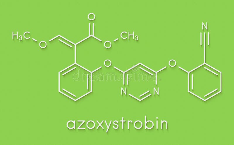 Azoxystrobin Fungicide Molecule. Skeletal Formula. Stock Illustration ...