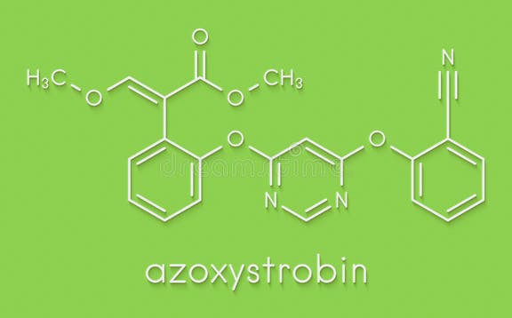 Azoxystrobin Fungicide Molecule. Skeletal Formula. Stock Illustration ...