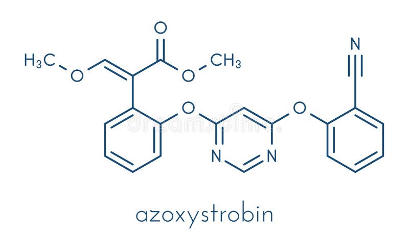 Azoxystrobin Fungicide Molecule. Skeletal Formula Stock Vector ...