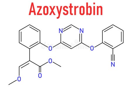 Azoxystrobin Fungicide Molecule. Skeletal Formula Stock Vector ...