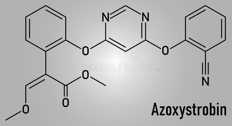 Azoxystrobin Fungicide Molecule. Skeletal Formula Stock Vector ...