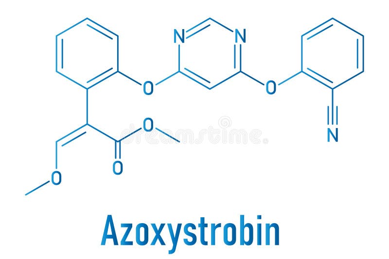 Azoxystrobin Fungicide Molecule. Skeletal Formula Stock Vector ...