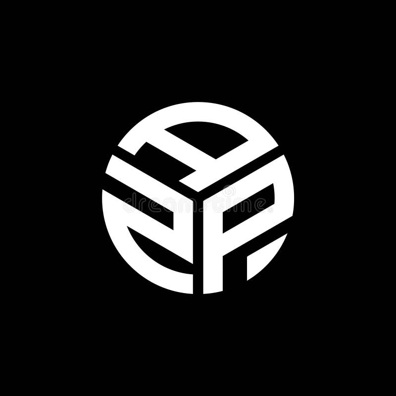 AZP Letter Logo Design on Black Background. AZP Creative Initials ...