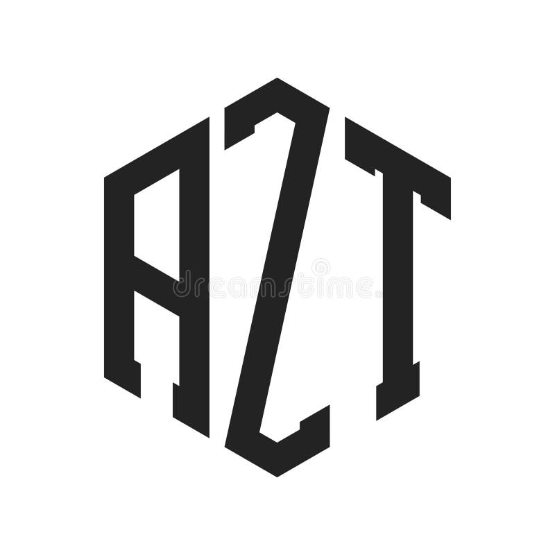 AZT Logo Design. Initial Letter AZT Monogram Logo Using Hexagon Shape ...