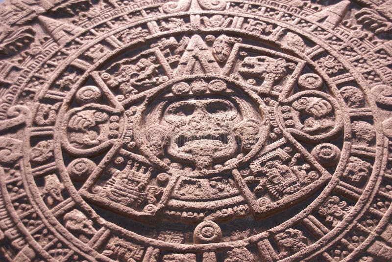 Aztec altar of the sun, stock image. Image of museum, carving - 7532445
