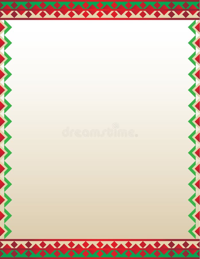 Aztec Border Flyer Template Stock Illustration - Illustration of ...