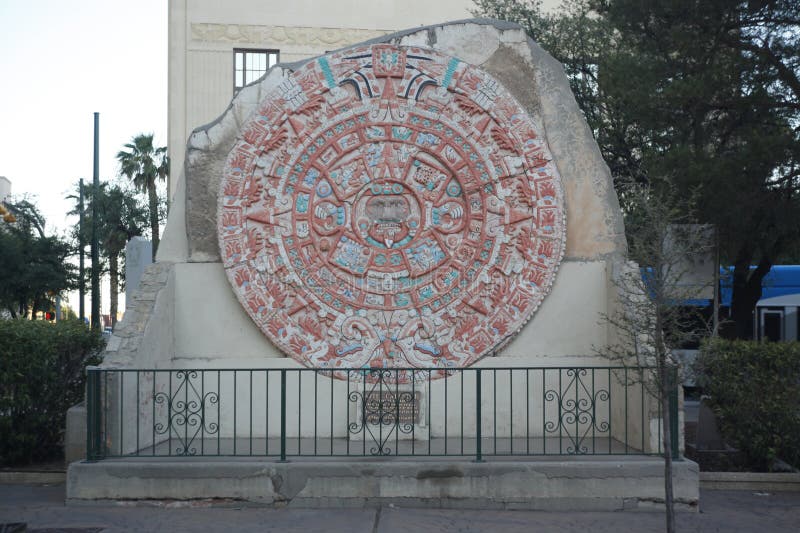 Aztec Calendar in El Paso, Texas Editorial Image - Image of aztec ...
