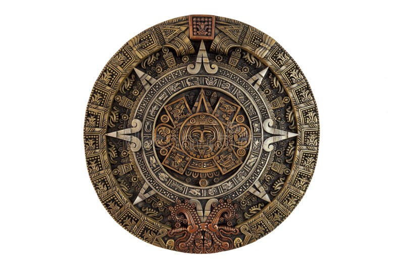 Ancient aztec calendar stock photo. Image of aztec, macro - 6568962