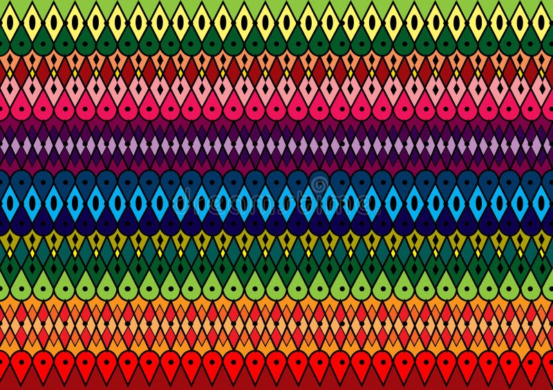 Aztec Colorful Digital Print Pattern Design Stock Illustration ...