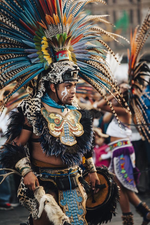 Aztec dances, Mexico City editorial stock image. Image of ancient ...