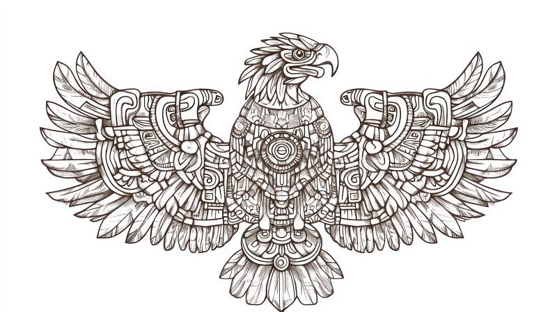 Ancient Aztec Eagle Warrior Stock Illustrations – 370 Ancient Aztec ...