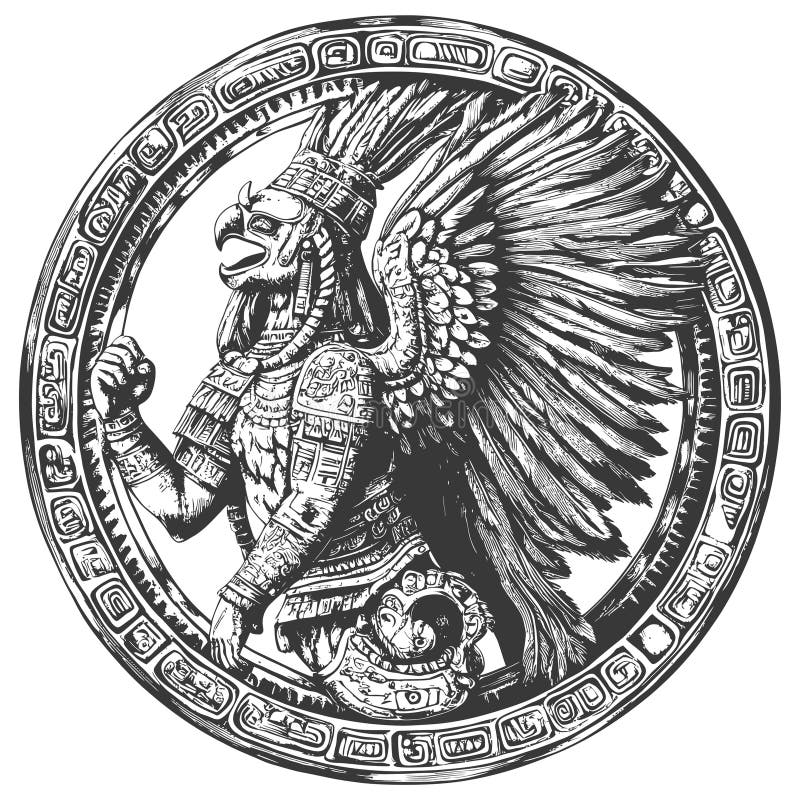 Eagle Warrior Aztec Stock Illustrations – 534 Eagle Warrior Aztec Stock ...