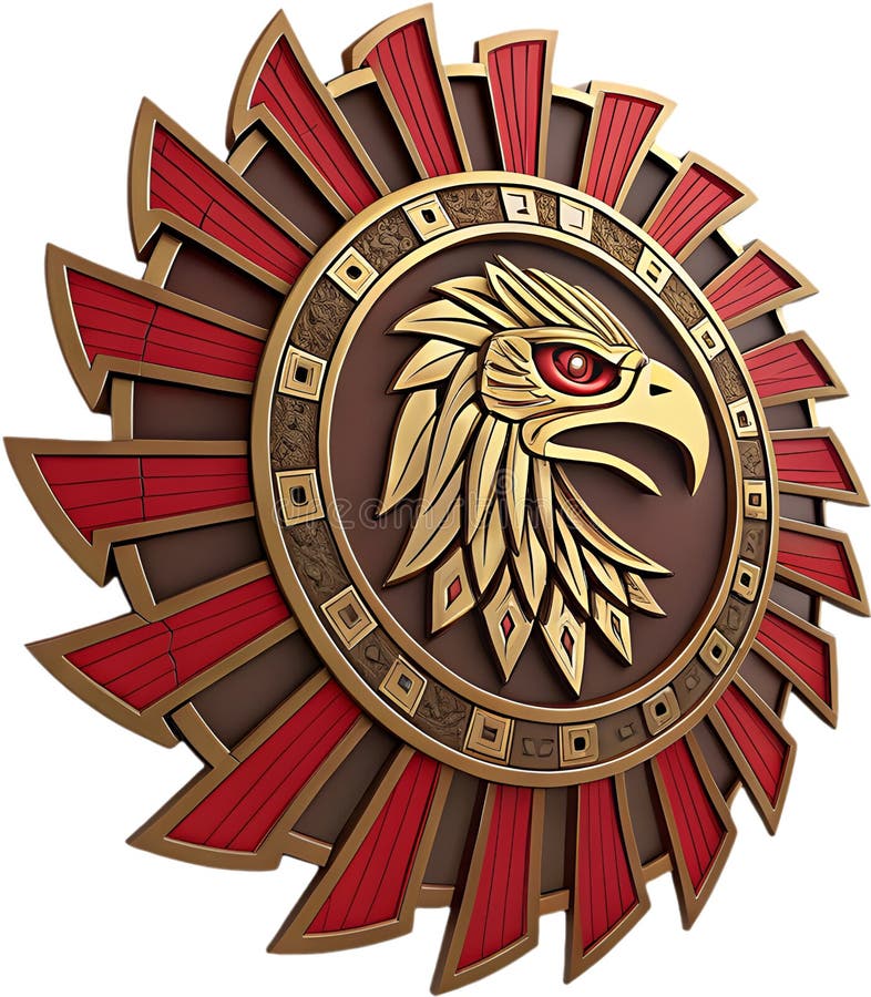 The Aztec Eagle Warrior Logo Represents Strength, Bravery, and Ancient ...