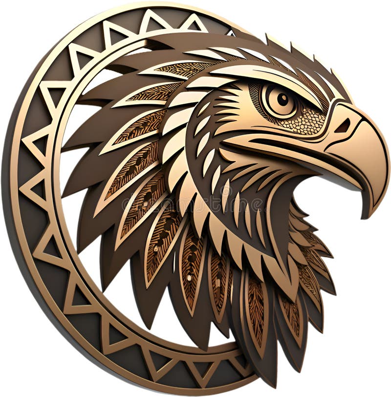 The Aztec Eagle Warrior Logo Represents Strength, Bravery, and Ancient ...