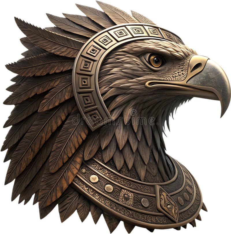 The Aztec Eagle Warrior Logo Represents Strength, Bravery, and Ancient ...