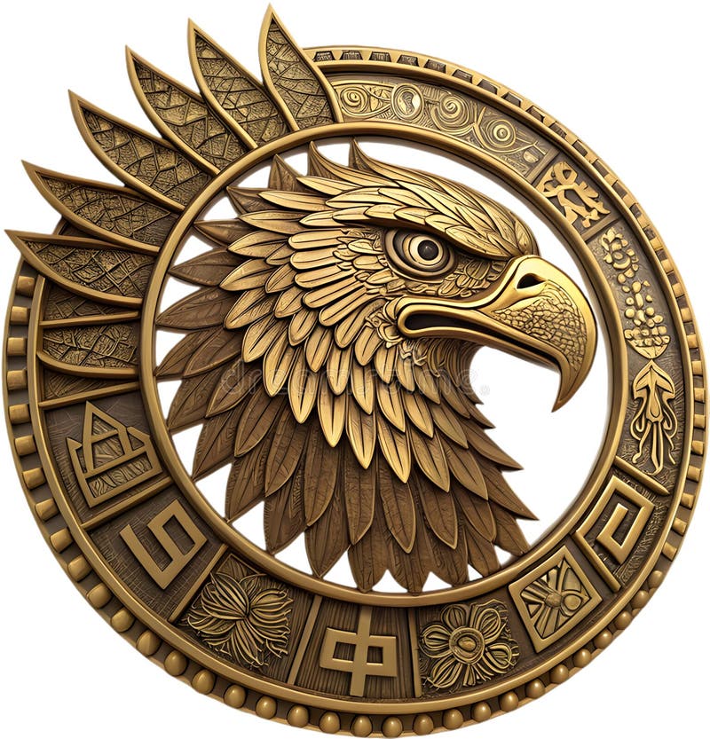 The Aztec Eagle Warrior Logo Represents Strength, Bravery, and Ancient ...
