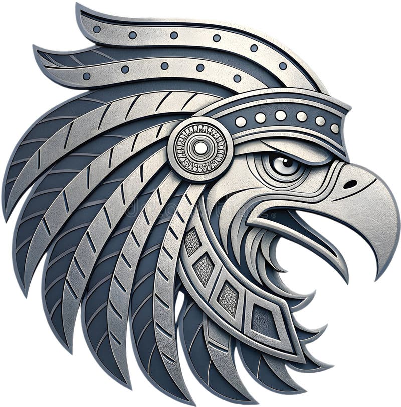 The Aztec Eagle Warrior Logo Represents Strength, Bravery, and Ancient ...