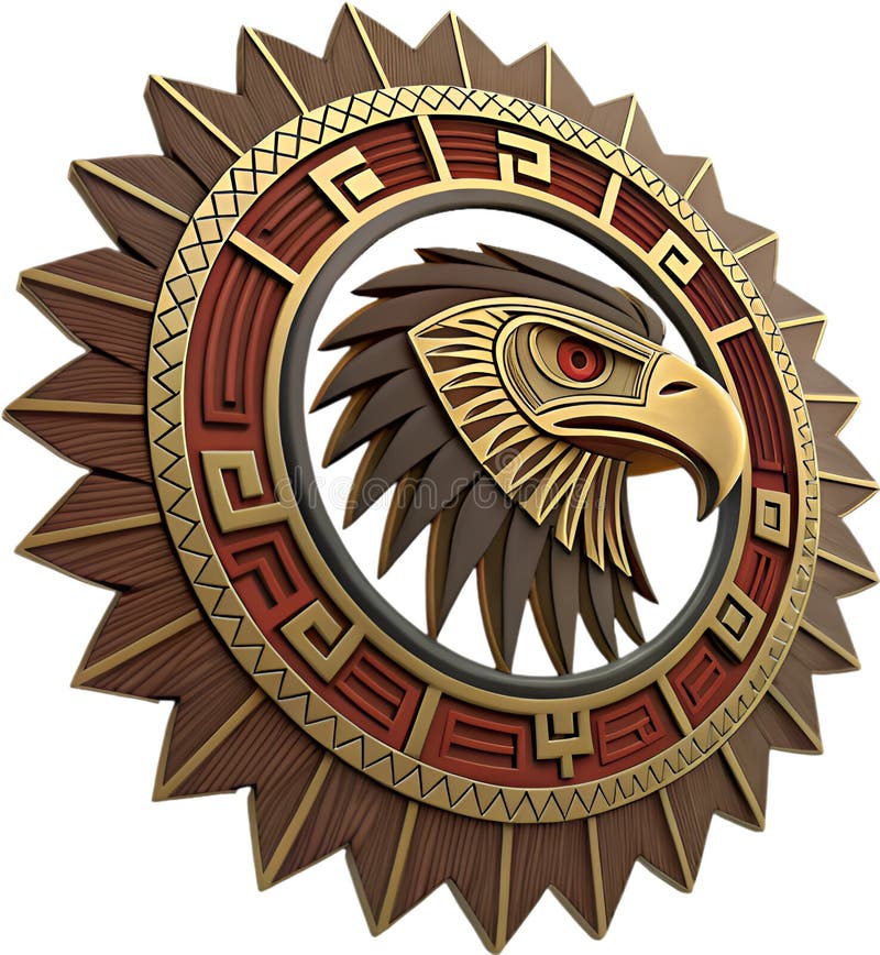 The Aztec Eagle Warrior Logo Represents Strength, Bravery, and Ancient ...