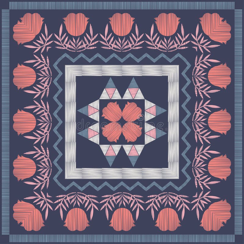 Aztec Elements with Decorative FlowersAztec Elements with Decorative ...