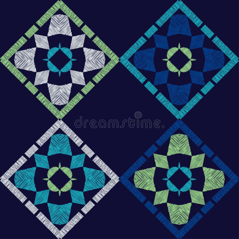 Aztec Elements. Design with Manual Hatching. Ethnic Boho Ornament Stock ...