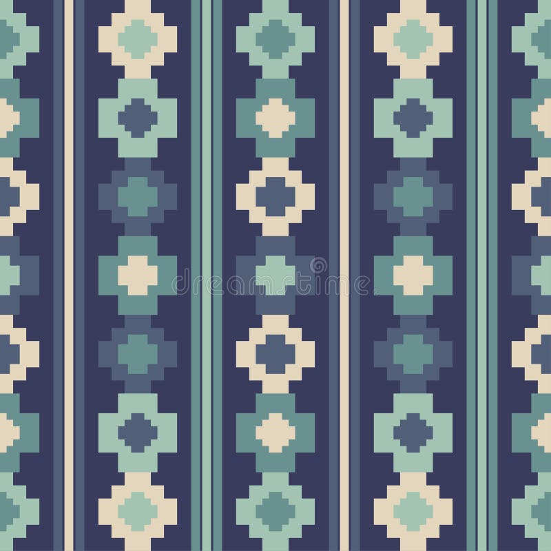 Aztec Elements from Squares. Seamless Pattern. Textile. Ethnic Boho ...