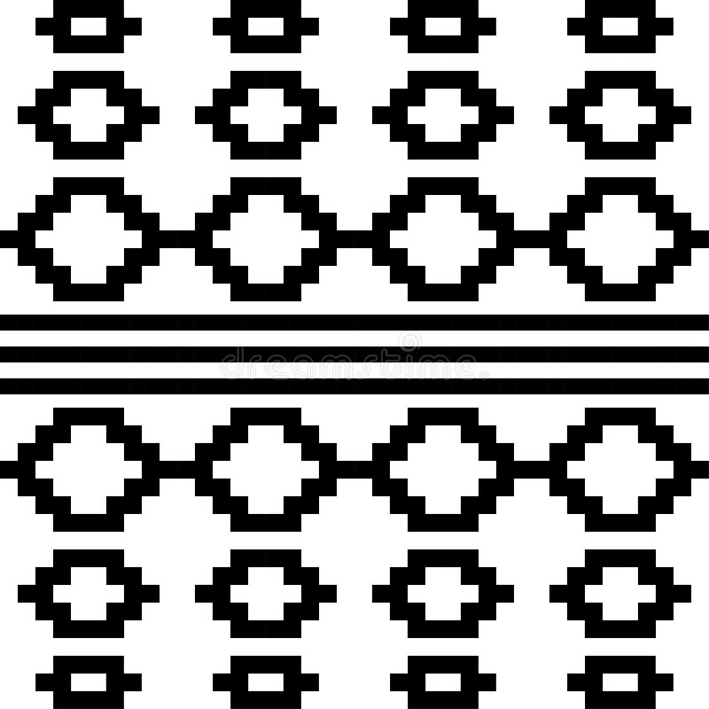 Aztec Elements from Squares. Seamless Pattern. Textile. Ethnic Boho ...