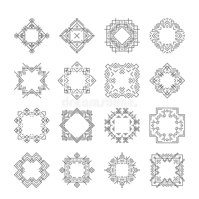 Aztec Frames stock vector. Illustration of lineart, elegant - 60210197