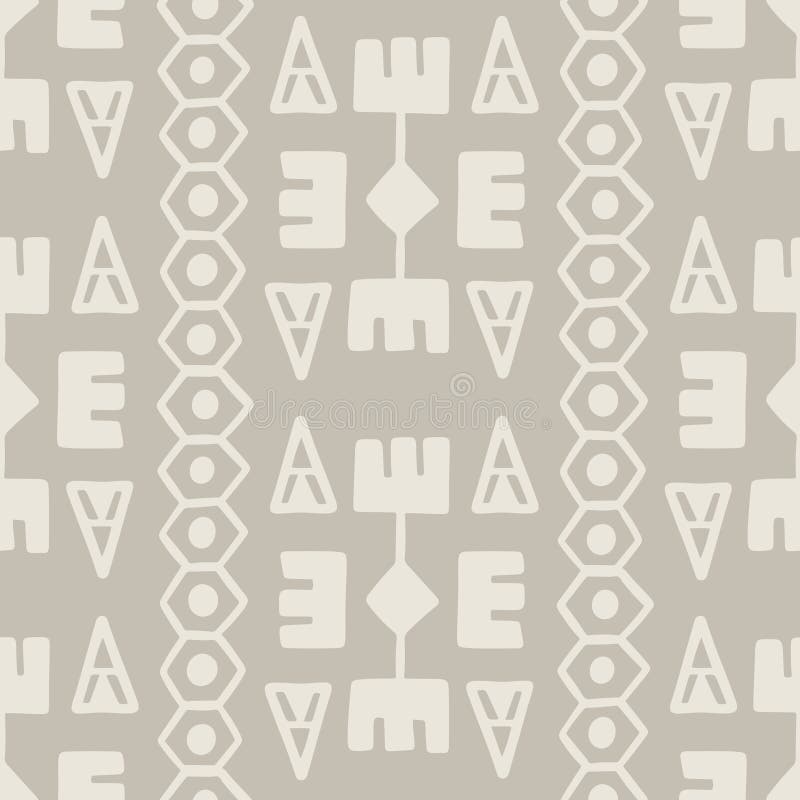 Aztec Geometric Ethnic Seamless Pattern Stock Illustration ...