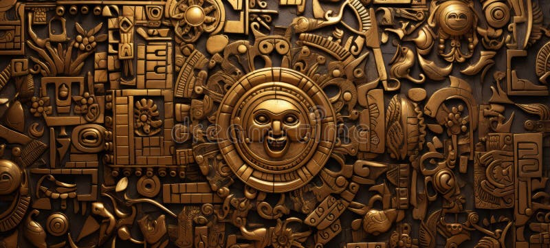 Aztec Gold. Antique Aztec Gold Texture Background. Copy Space Stock ...