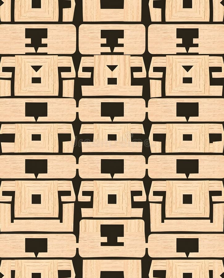 Aztec-inspired Stair-step Motif with Cultural Geometry, Seamless ...