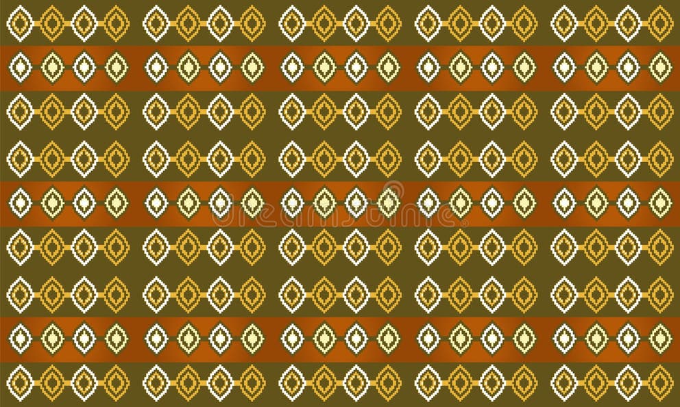 Aztec Chile Language Pattern Seamless Boho Style. Stock Illustration ...