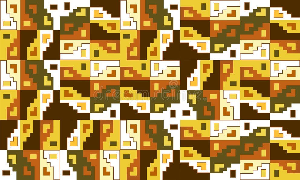 Aztec Chile Language Pattern Seamless Boho Style. Stock Illustration ...