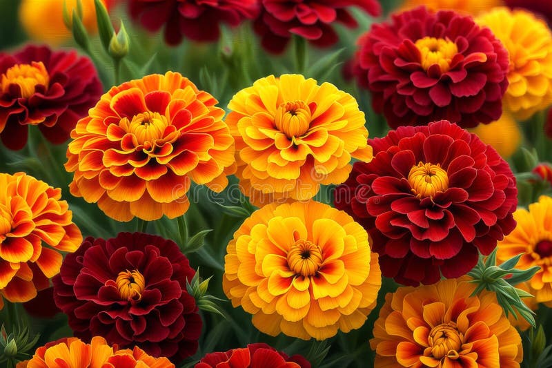 The Aztec Marigold, Mexican Marigold or African Marigold Stock ...