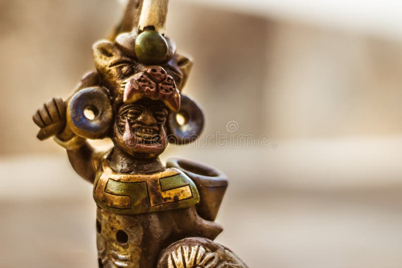 Aztec Mexican Warrior Handicraft Stock Photo - Image of blurred, ethnic ...