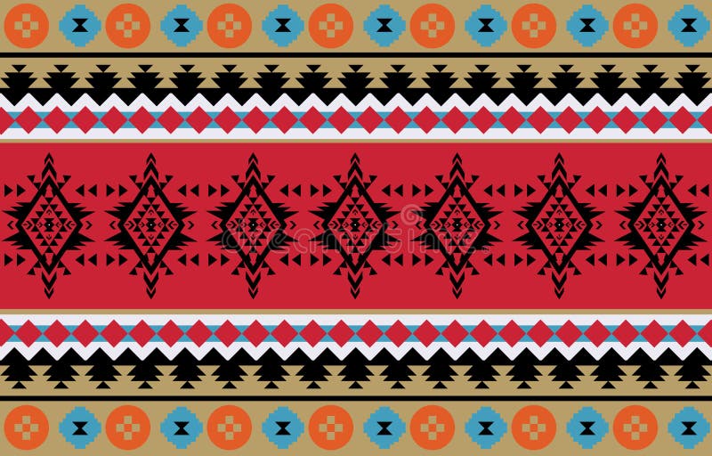 Aztec Motifs Vector Geometric Ethnic Pattern Seamless Design Use As ...